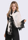 Ivory Wool & Silk Scarf Black Lace